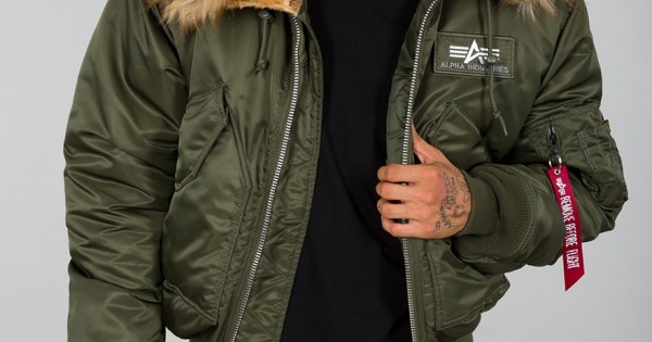 ALPHA IND. JAKNA 45P HOODED CUSTOM Dark Green